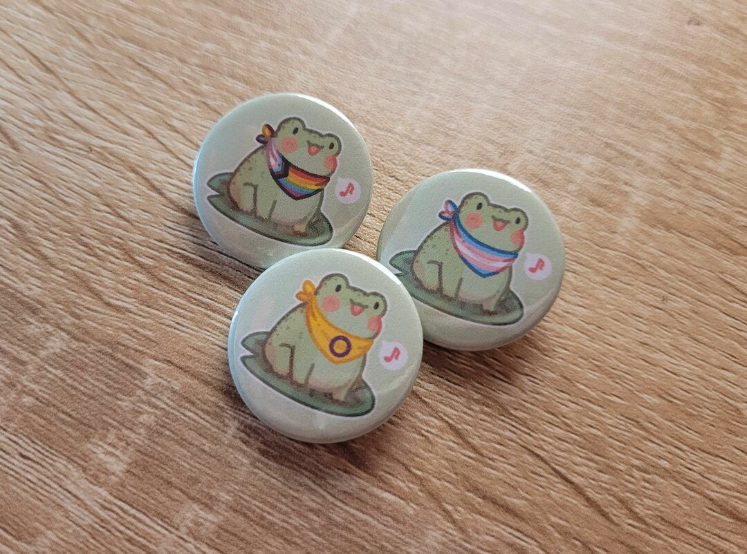 Pride Frog Badges - Etsy