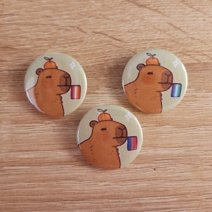 Pride Capybara Badges - Etsy