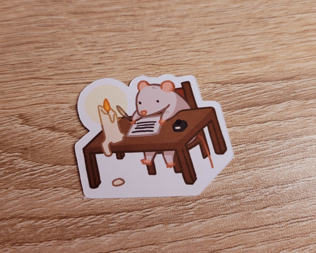 Little Studying Mouse Sticker - Etsy