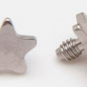 Star Dermal Top Surgical Steel 316L 1 Piece 16g 1.2mm, 4mm Top TD16G - Etsy