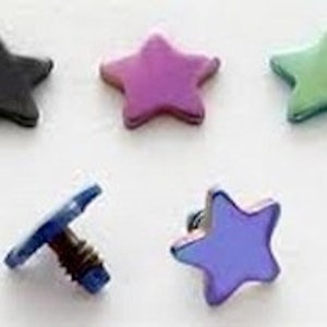 Star Dermal Top Surgical Steel 316L 1 Piece 16g 1.2mm, 4mm Top TD16G - Etsy