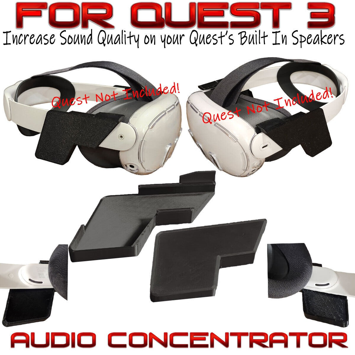For Meta Quest 3 Audio Concentrator Increase Sound Quality and Bass ...