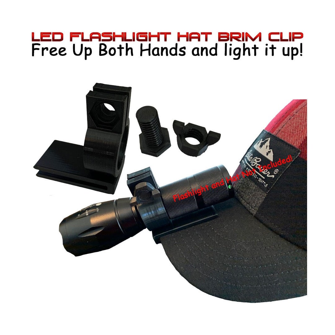 Hat Brim Clip for LED Flashlight - Etsy