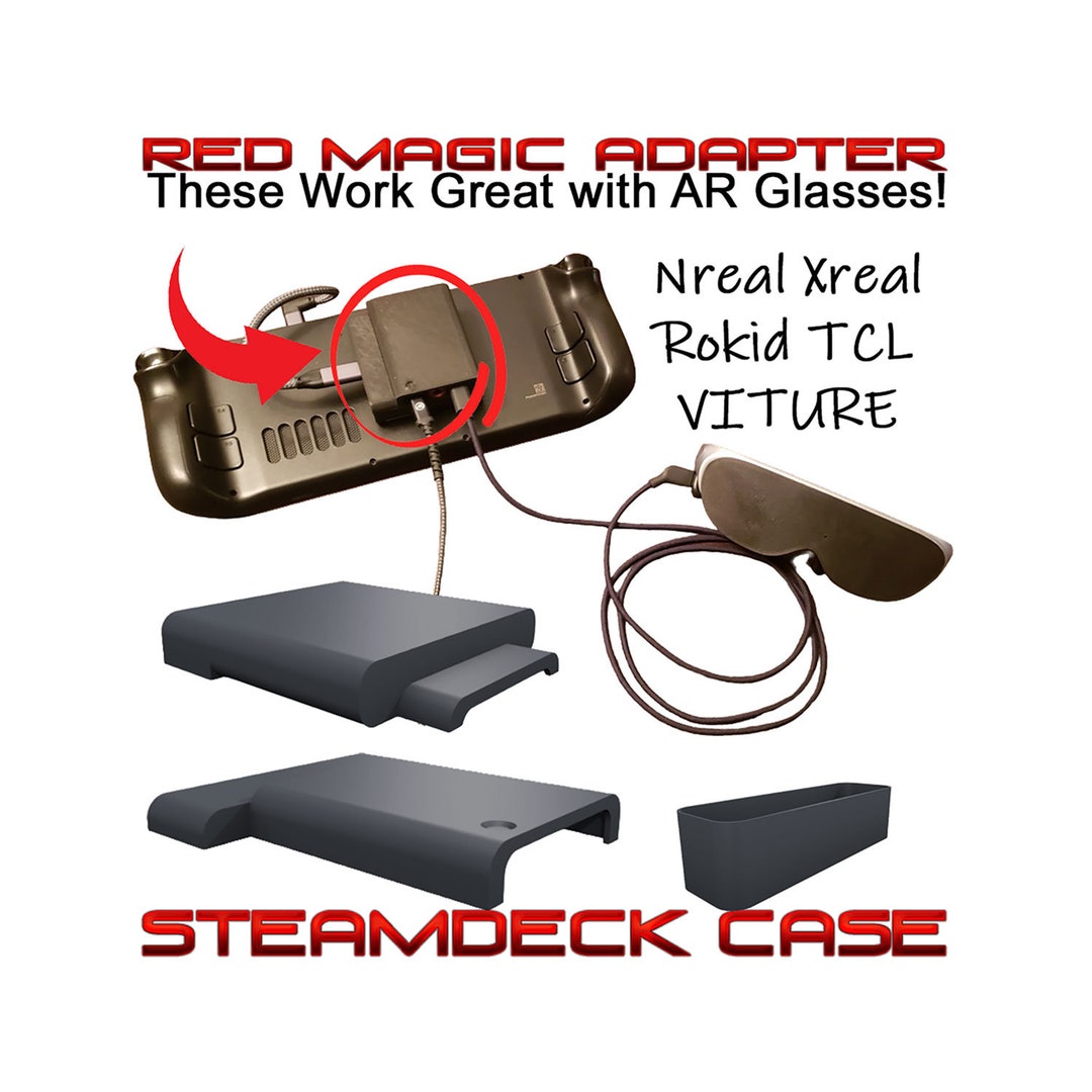 Red Magic Adapter for Steam Deck to Use With Xreal Rokid Other Smart ...