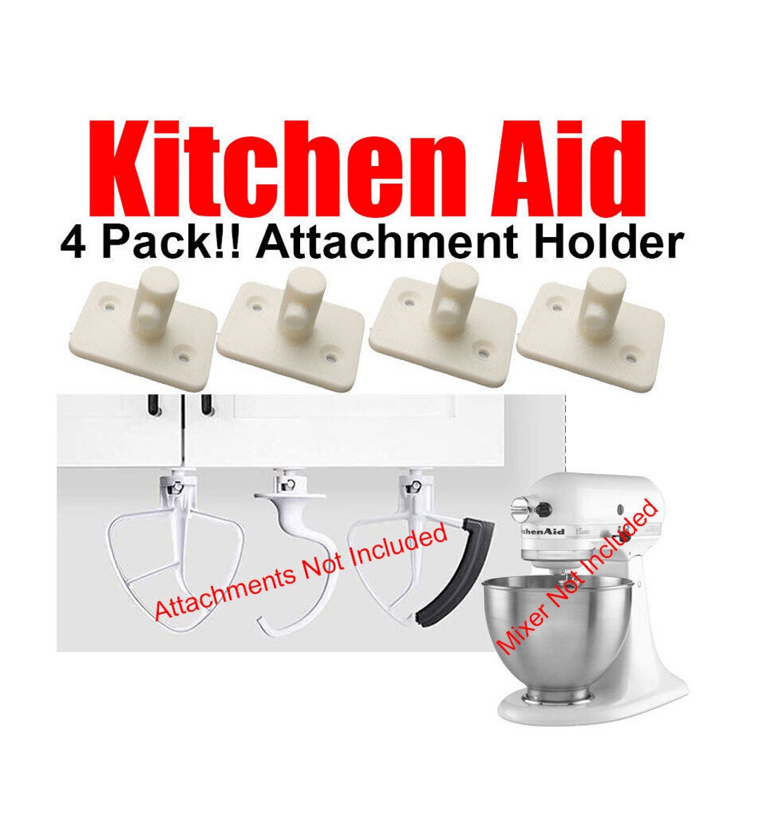 4 Pack Attachment Holder Organizer Hanger for Kitchen Aid Mixer Made in ...