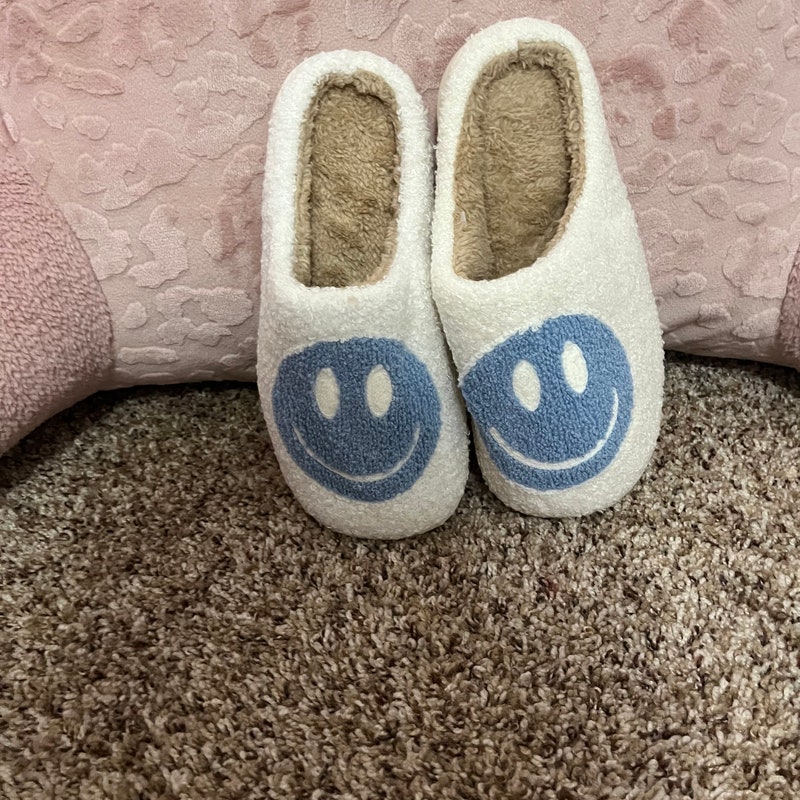 Smiley Face Slippers - Etsy