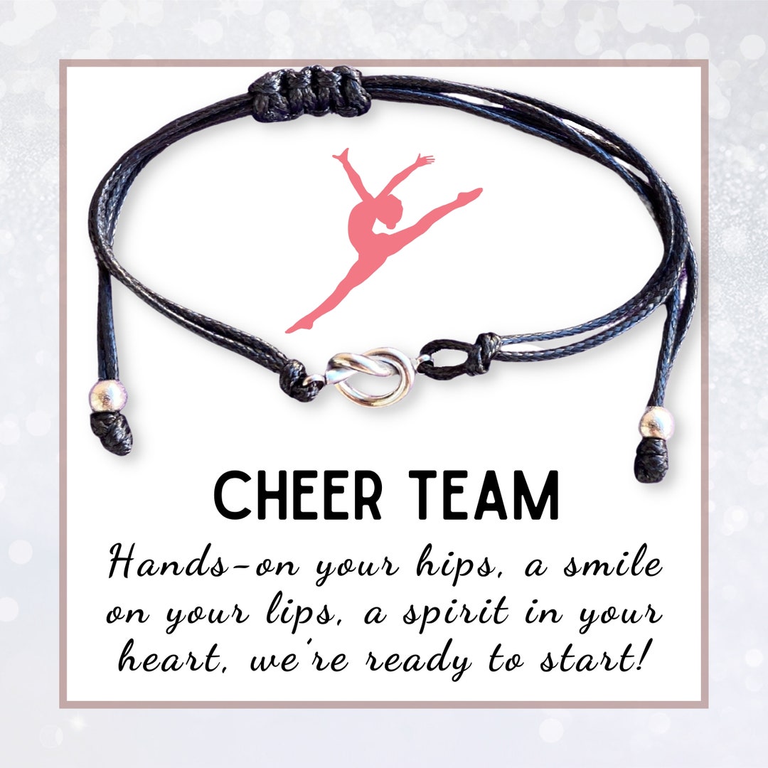 Cheer Team Bracelets, Love Knot Band, Dance Recital Gifts for Girls ...