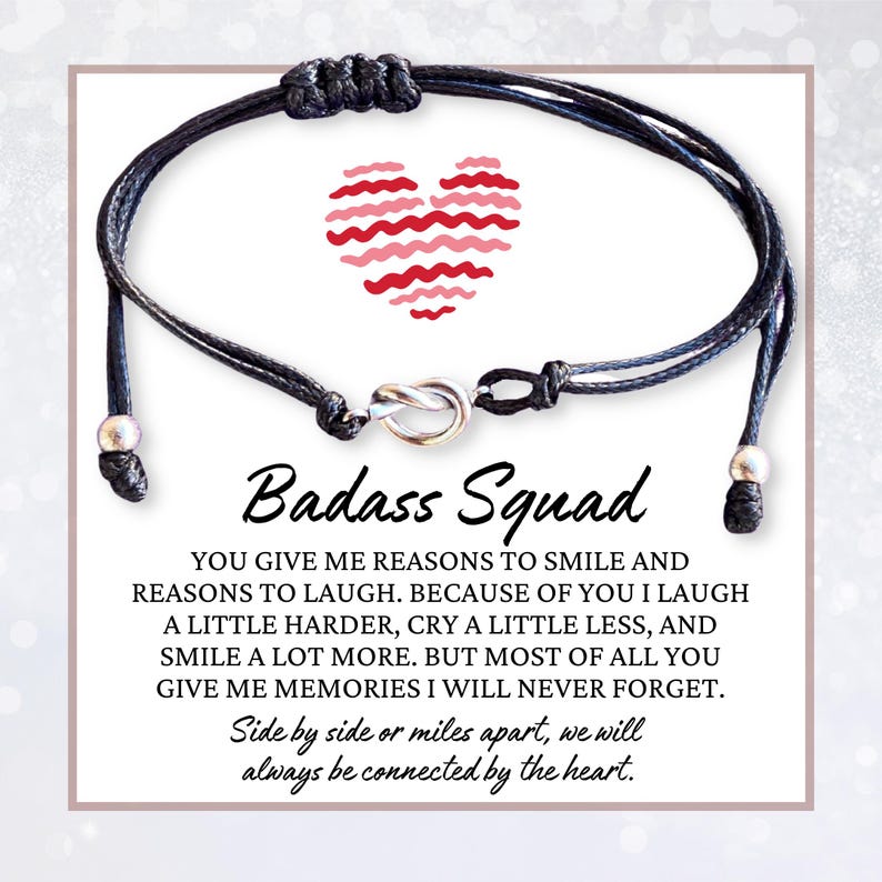 Badass Squad Gifts for Girls, Bff Bracelets for Women, Badass Tribe ...