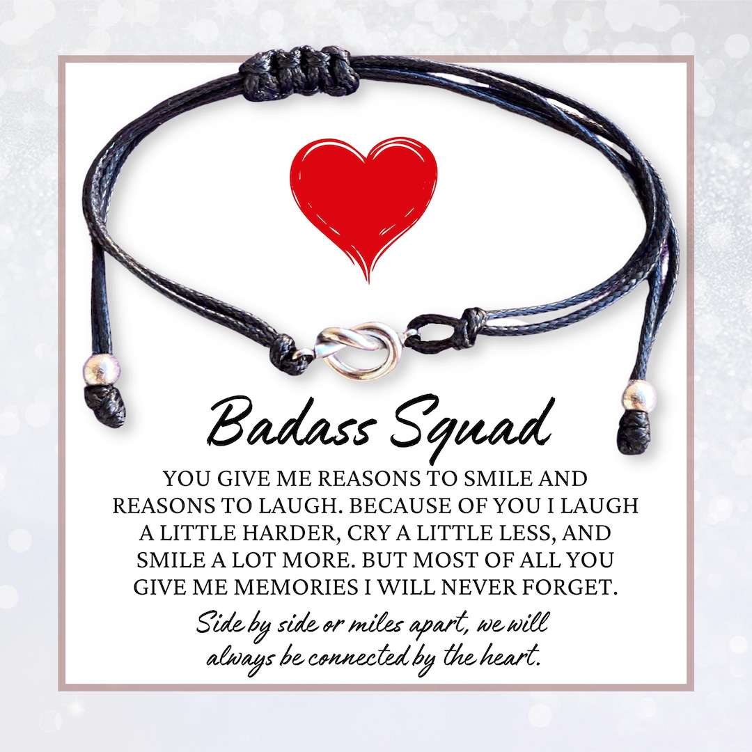 Badass Bestie Gifts for Girls, Besties Bracelets, Badass Squad Bracelet ...