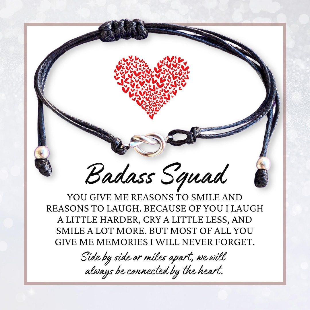 Matching Bracelets for Best Friends, Badass Squad Gifts, Bff Bracelet ...