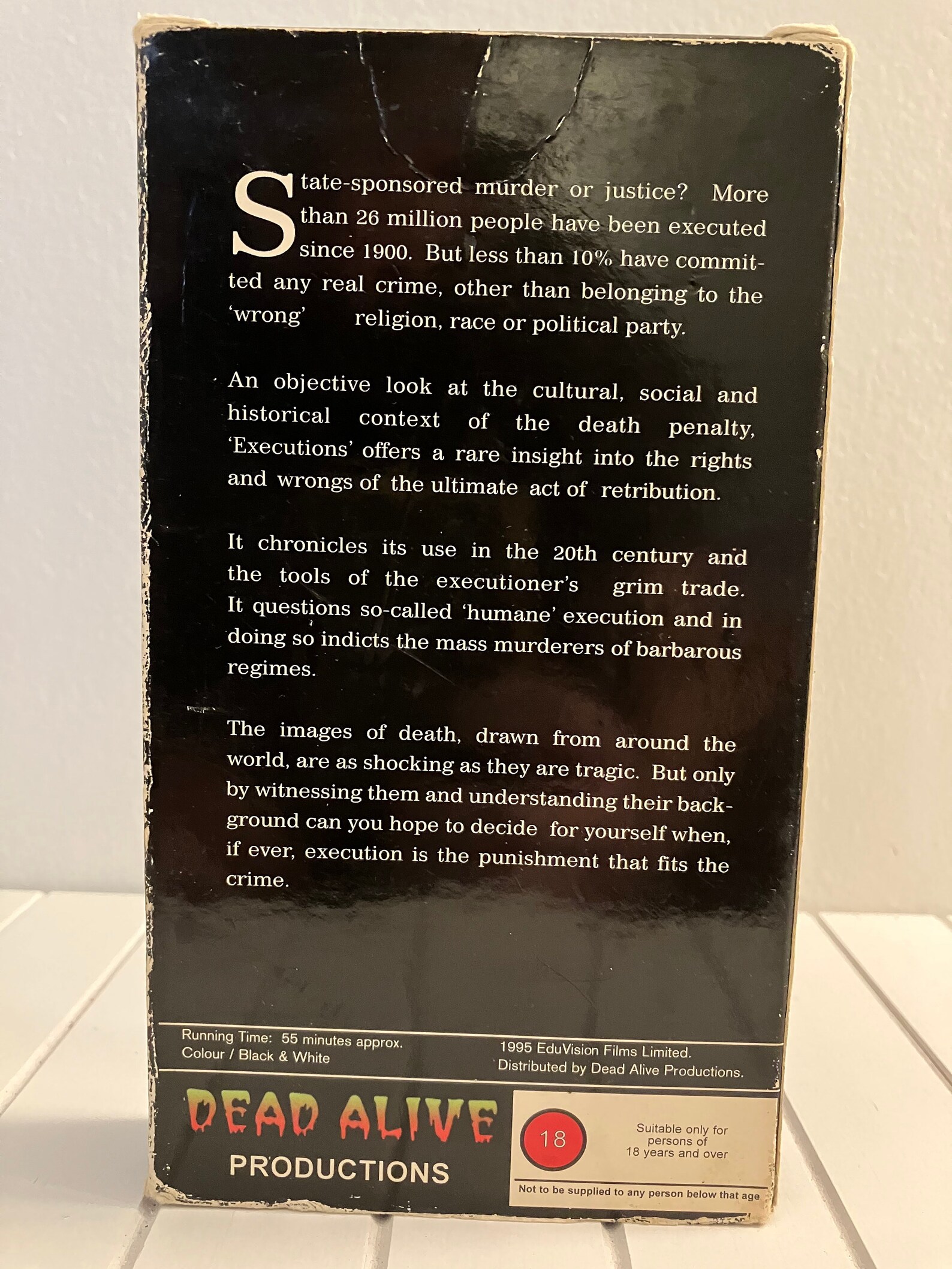 Executions 1995 British Version VHS Very Rare Mondo Documentary VHS Dead Alive Productions - Etsy