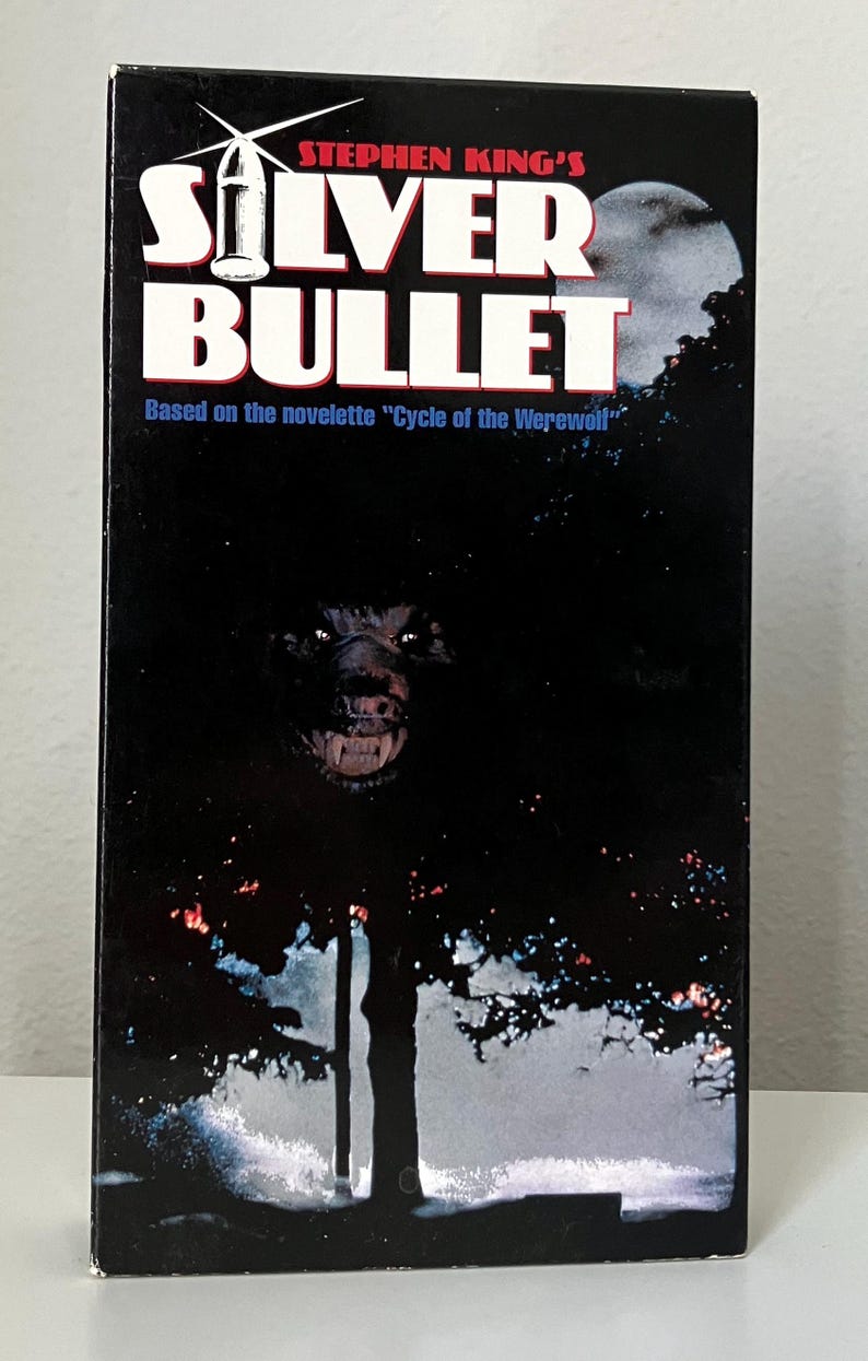 SILVER BULLET 1985 VHS Starring Corey Haim and Gary Busey Based on Stephen King's Cycle of the ...