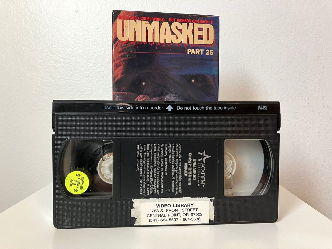 Unmasked Part 25 (1988) - Rare Slasher Comedy VHS - Vinegar Syndrome - Etsy