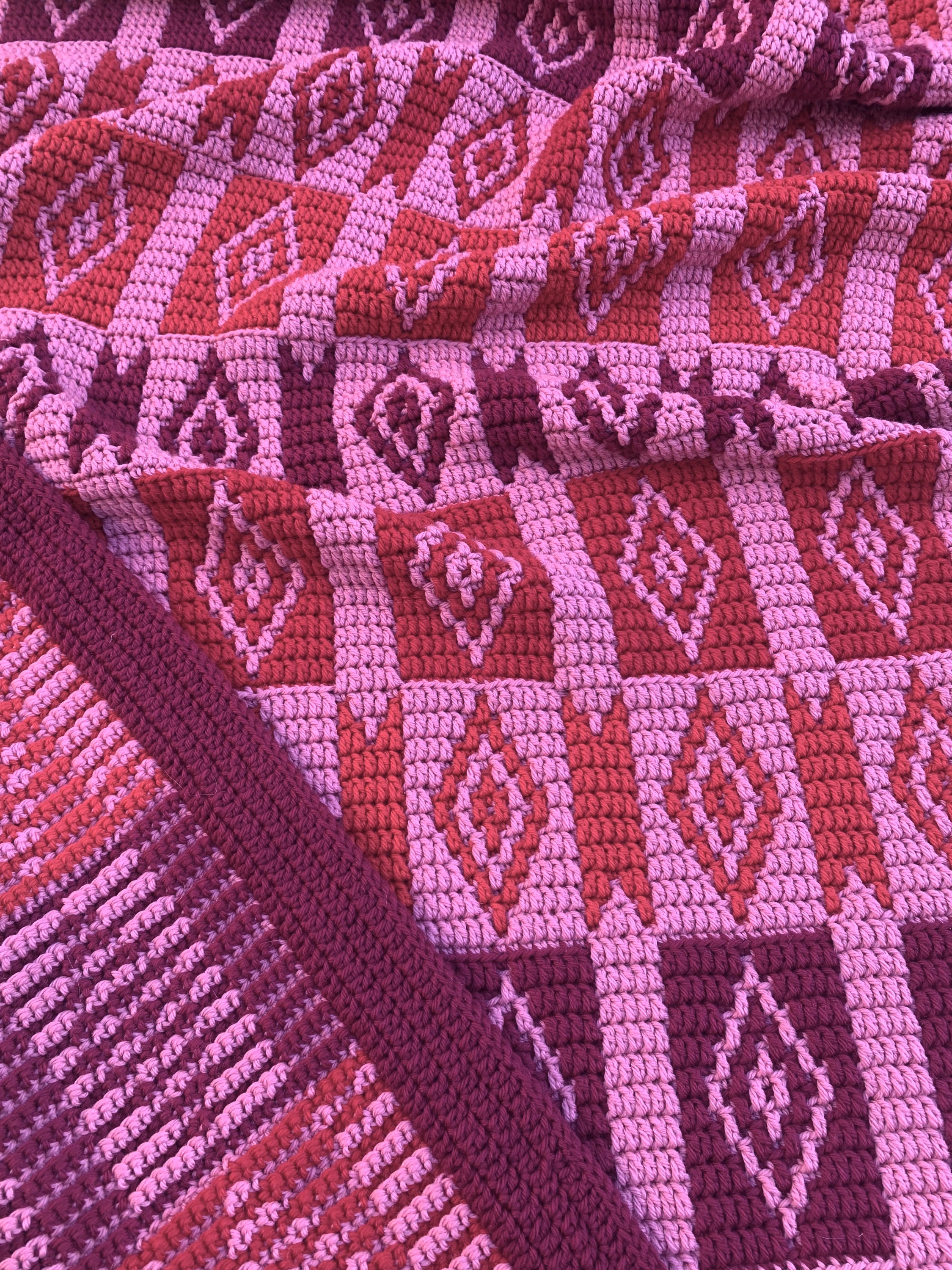 Deck of Diamonds Mosaic Overlay Crochet Pattern - Etsy