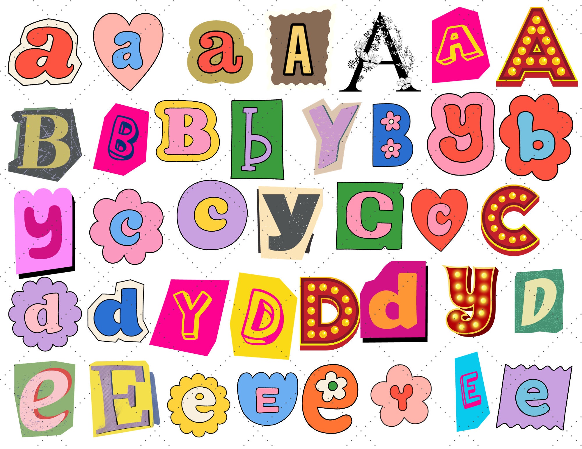 Alphabet Digital Vision Board Printable - Manifest Your Dreams ...