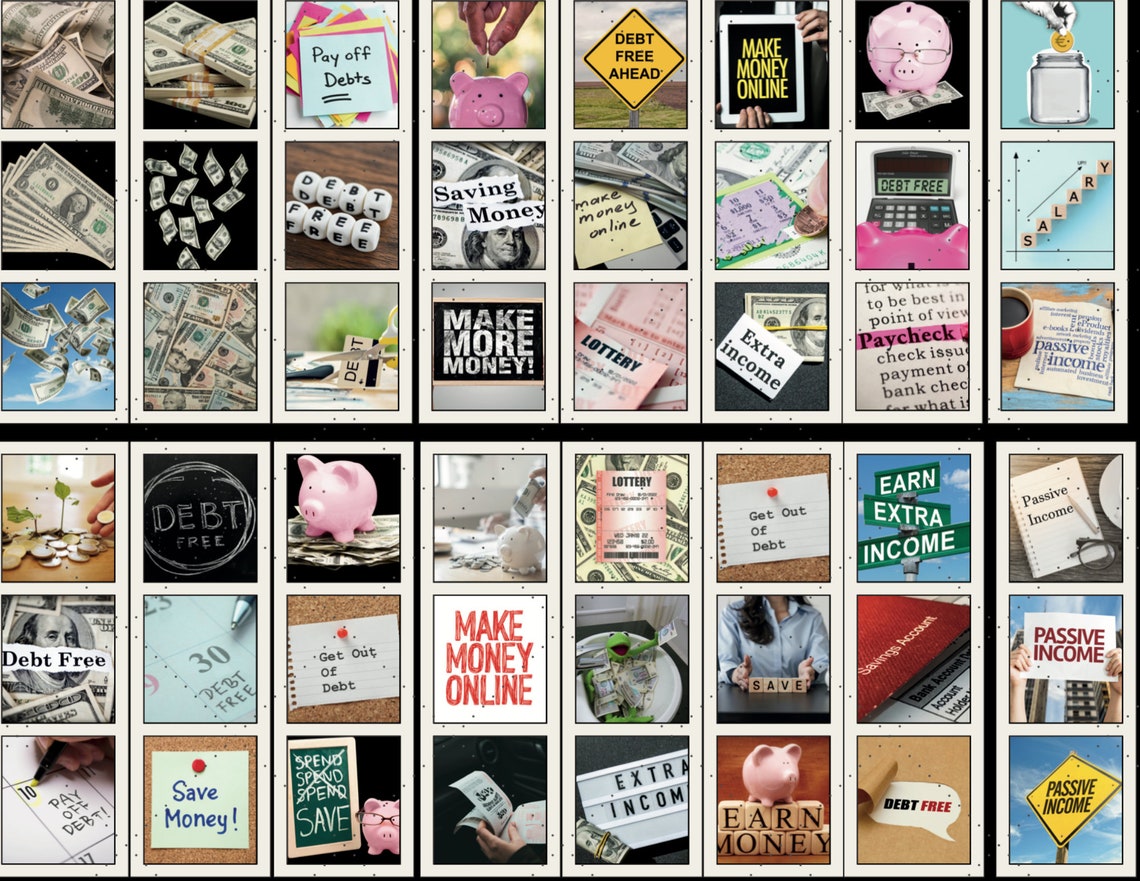 Goals - Digital Vision Board Printable - Manifest Your Dreams Instantly ...