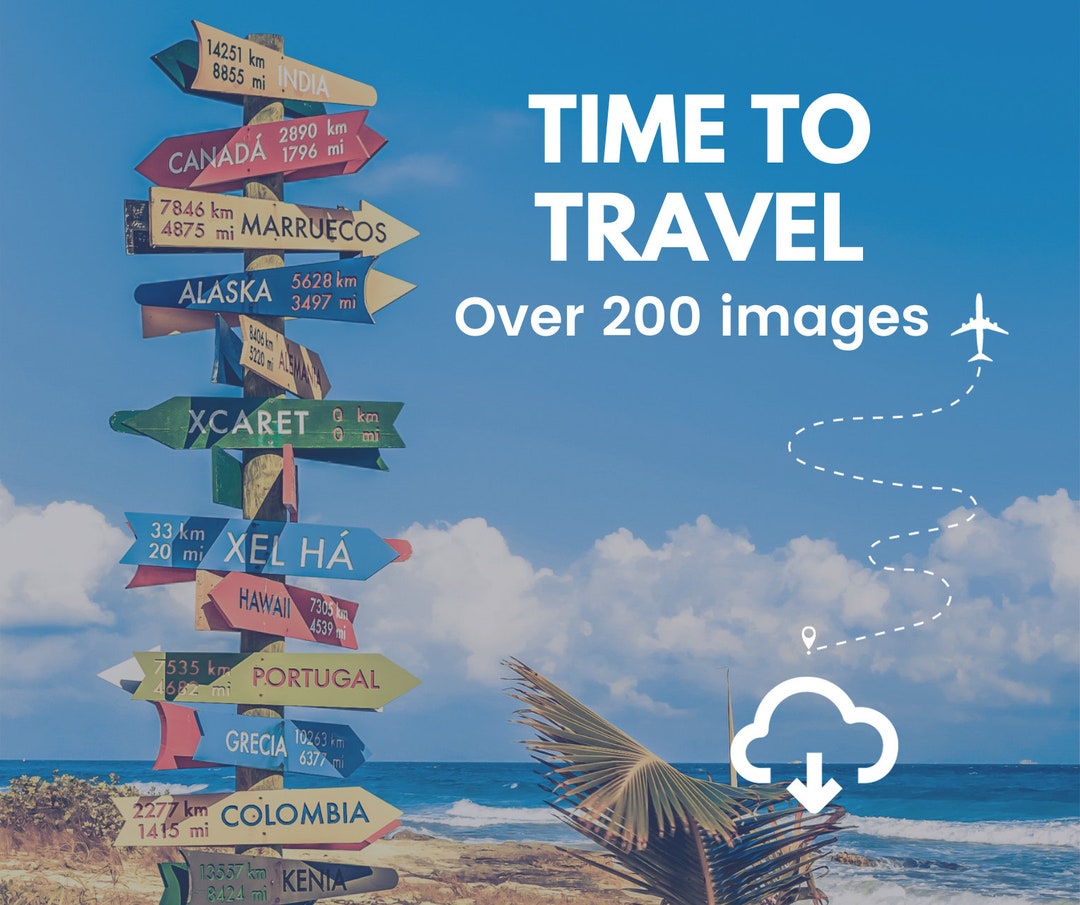 Travel Digital Vision Board Printable - Manifest Your Dreams Instantly ...