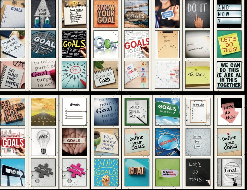 Goals - Digital Vision Board Printable - Manifest Your Dreams Instantly ...