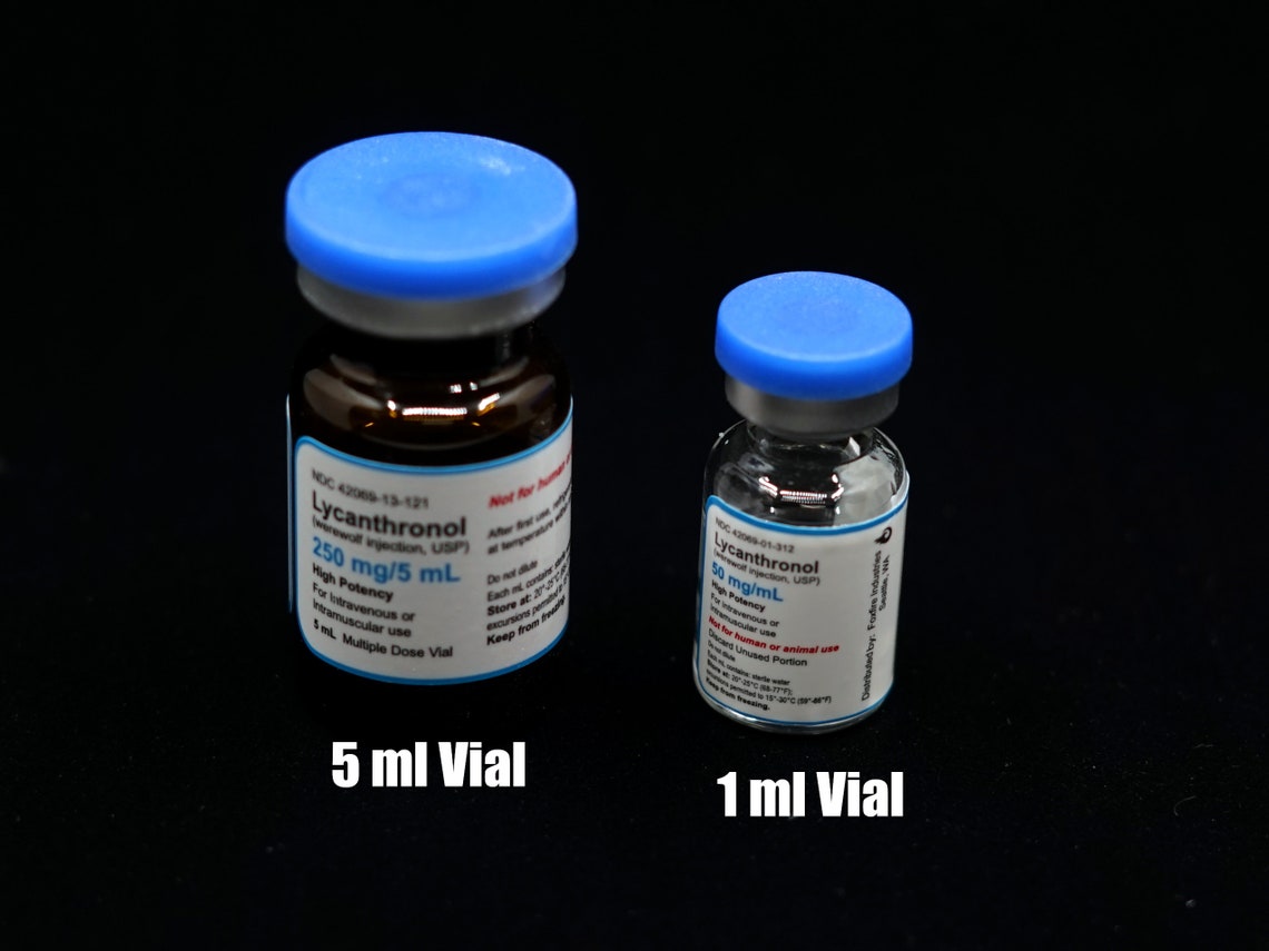 Lycanthronol, Werewolf Injection 5 Ml Vial - Etsy