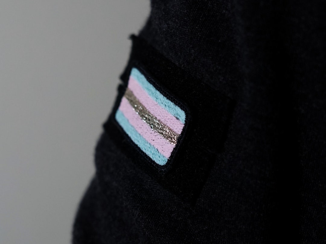 Glitterglow Trans Flag velcro Mini Patch - Etsy