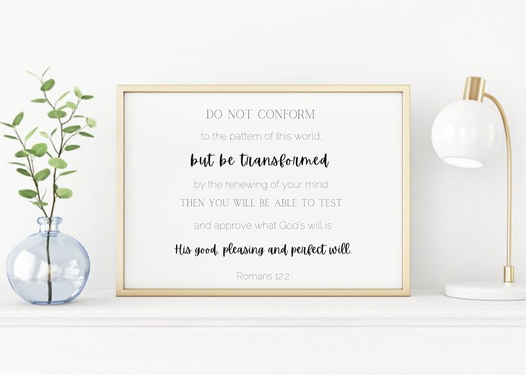 Bible Verse Digital Downloads do Not Conform to the Pattern of This ...