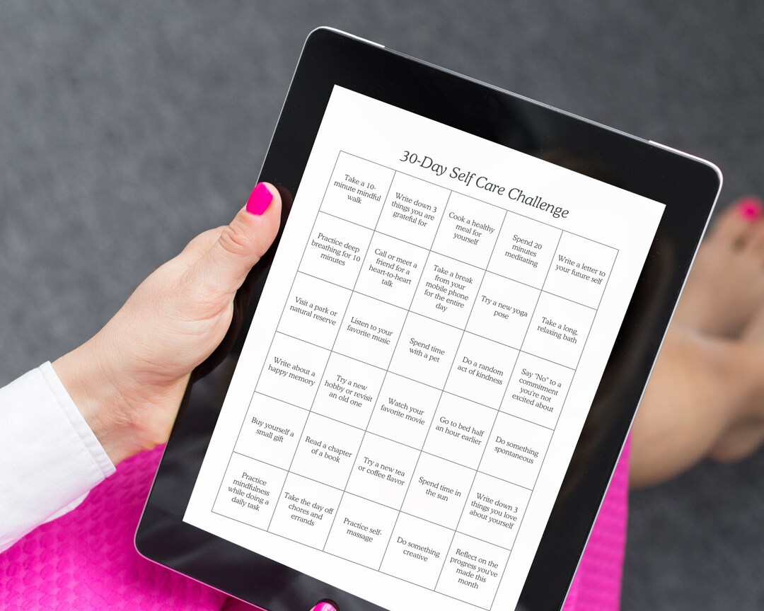 30 Day Self-care Challenge, Planner Printable, Digital PDF, Digital ...