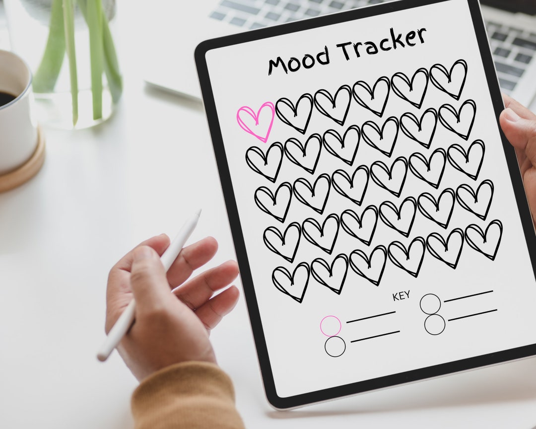 Digital Mood Tracker, Planner Tracker, Printable, Mental Health Tracker ...