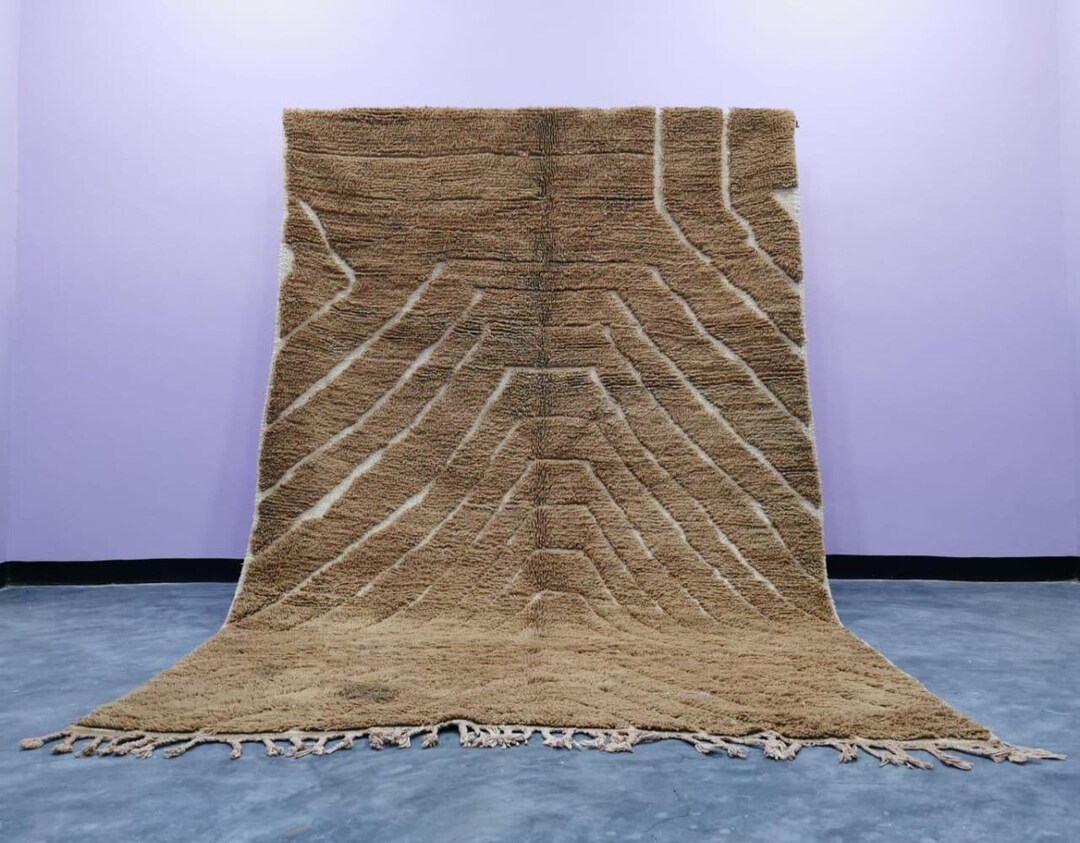 Chevron Linear Pattern Moroccan Wool, Textile Rectangular Area Carpet ...