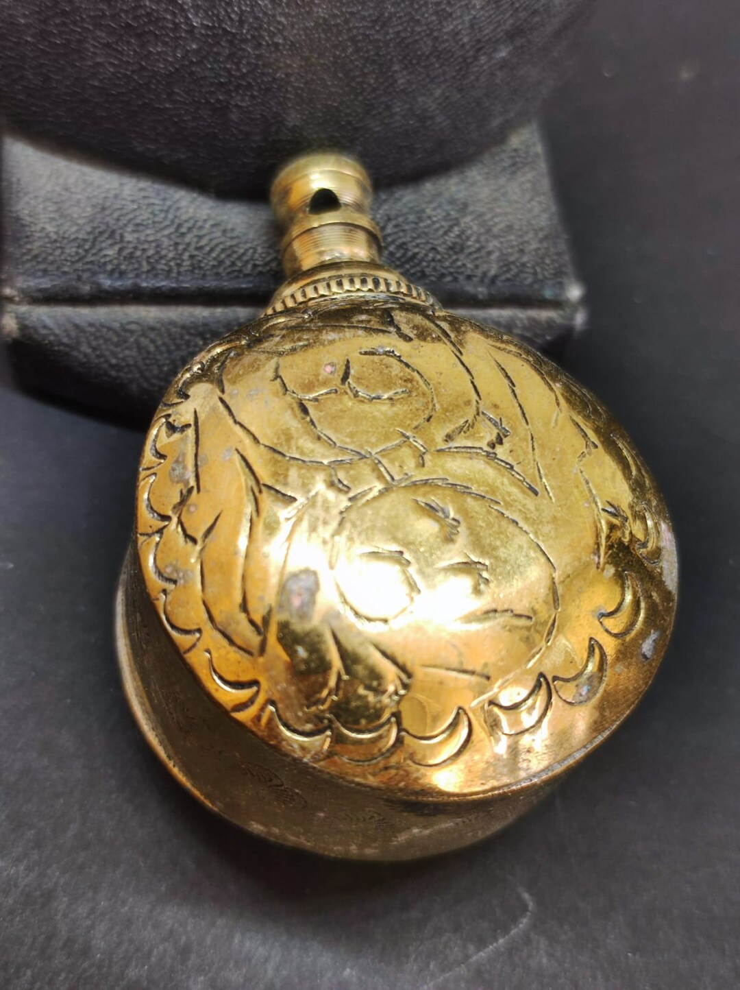 Old Vintage Moroccan Bedouin Small Gun Powder Bronze Bottle/flask With ...