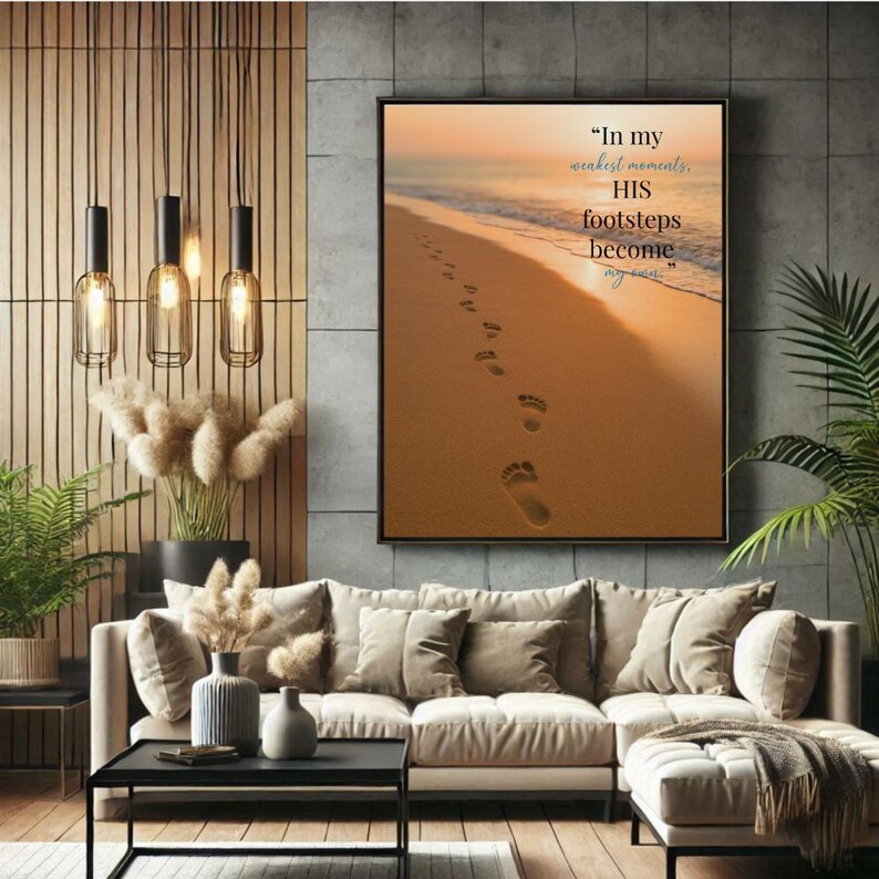 Footprints In The Sand Wall Art