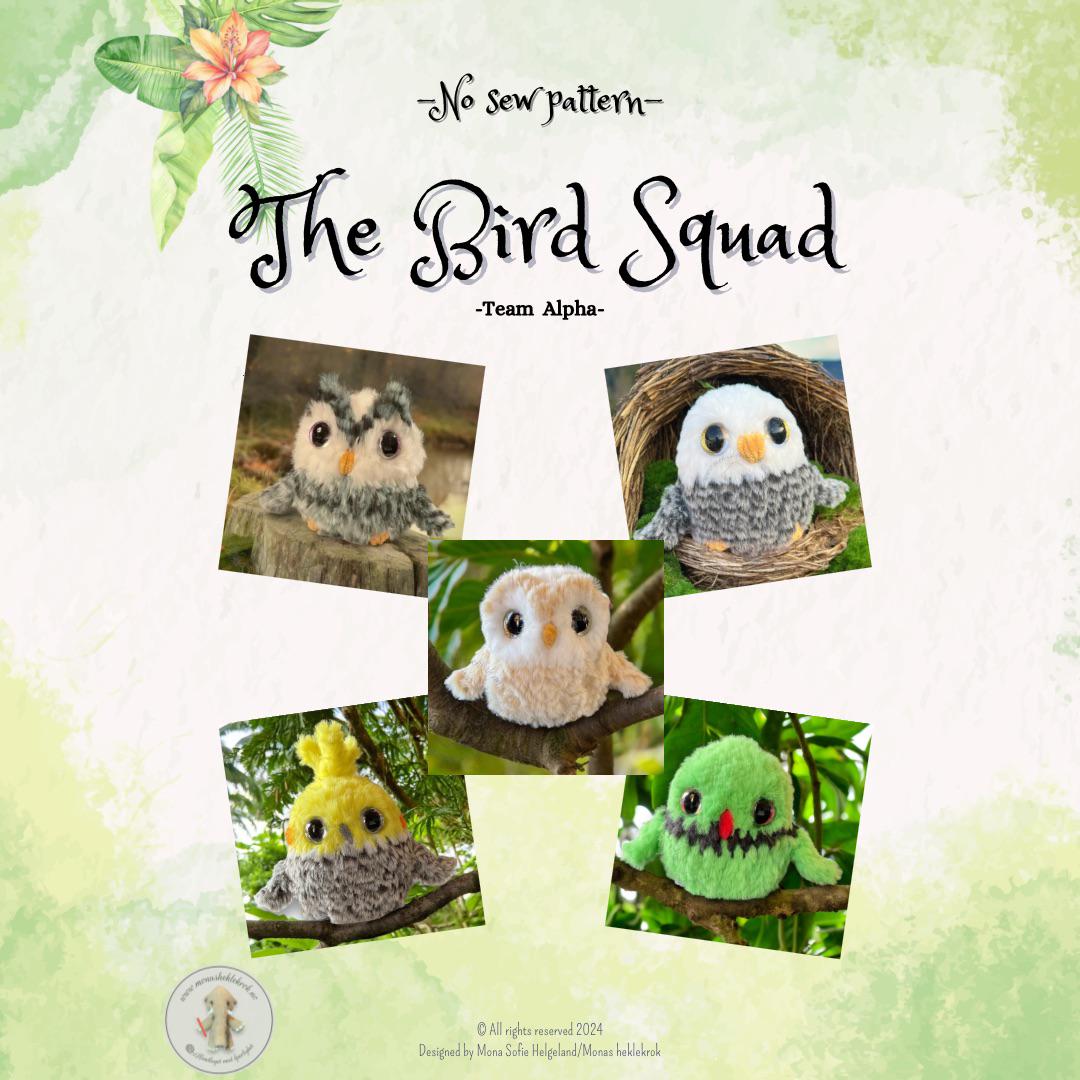 The Bird Squad -team Alpha, No Sew, Interactive Pattern - Etsy
