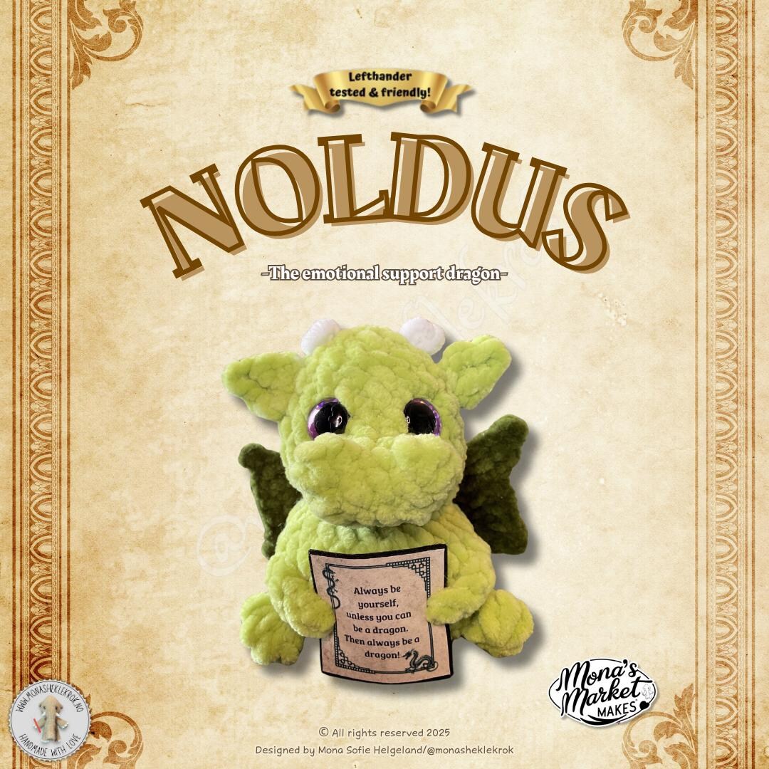 Noldus -the Emotional Support Dragon, NO-SEW, DIGITAL Pdf Pattern - Etsy