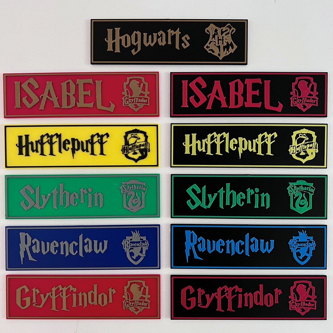 Hogwarts House Wall or Door Decor Sign Inspired by the Harry Potter ...