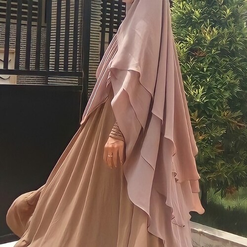 Three Layer Chiffon Khimar - Etsy