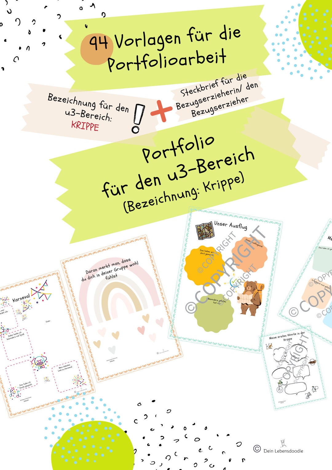 94 Portfolio Templates for the Crèche/u3 Designation: Nativity PDF ...