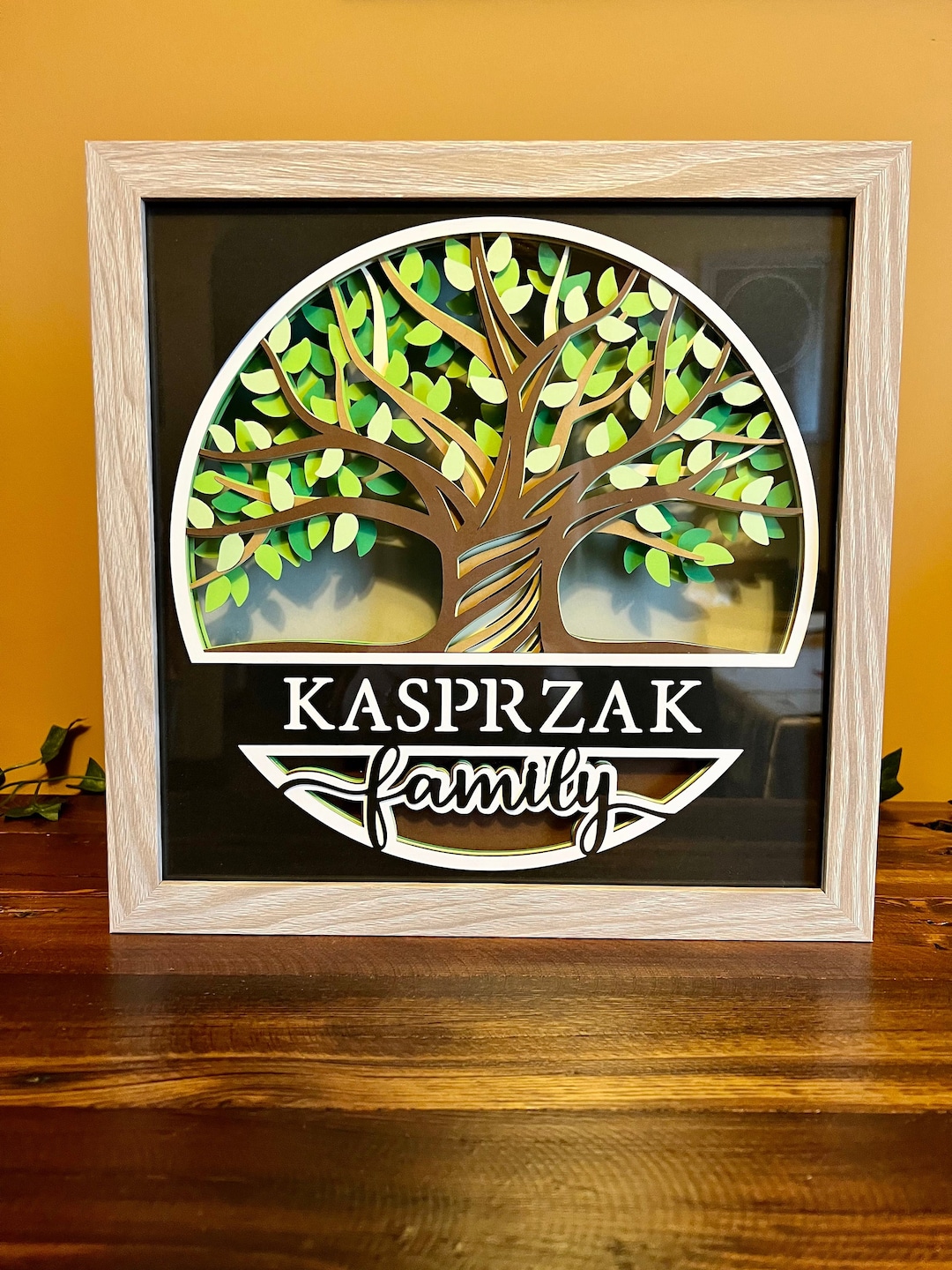 Family Tree 11” by 11” Shadow Box 3D Personalized Gift - Etsy