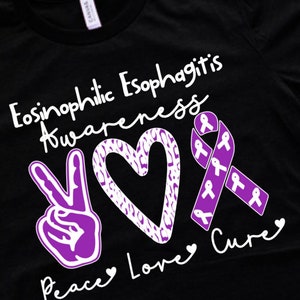 Adult/youth Eosinophilic Esophagitis Eoe Awareness T-shirt - Etsy