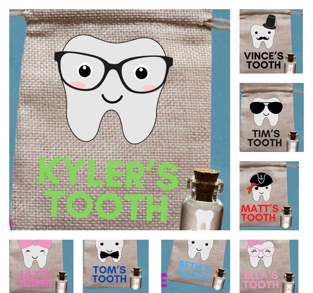 Cute Tooth Fairy Bags Personalized & Tooth Vial - Etsy