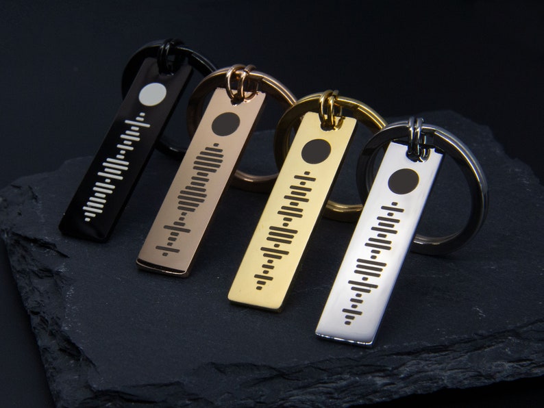 Spotify Music Engraved Keychain Meaningful Special Keychain - Etsy
