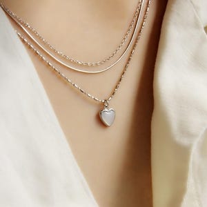 Satellite Chain Layered Necklace | Layering Chain Necklace | Silver ...