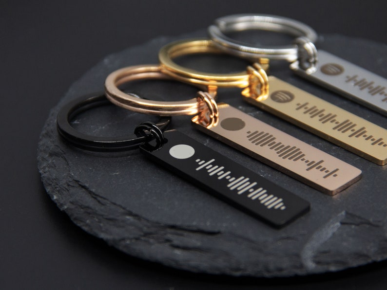 Spotify Music Engraved Keychain Meaningful Special Keychain - Etsy