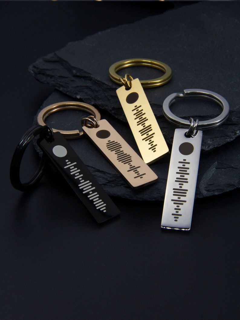 Spotify Music Engraved Keychain Meaningful Special Keychain - Etsy