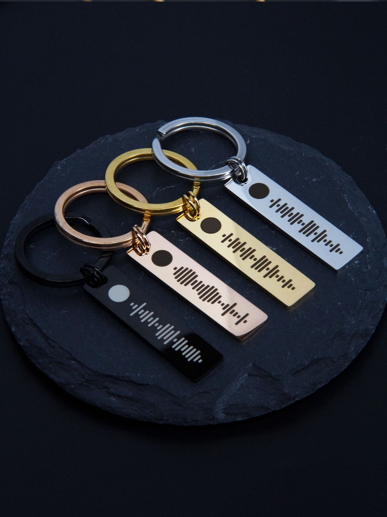 Spotify Music Engraved Keychain Meaningful Special Keychain - Etsy