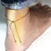 Gold Minimalist Snake Chain Anklet Bolo Closure Chain Minimal Anklet Simple Anklet Chain Anklet ...