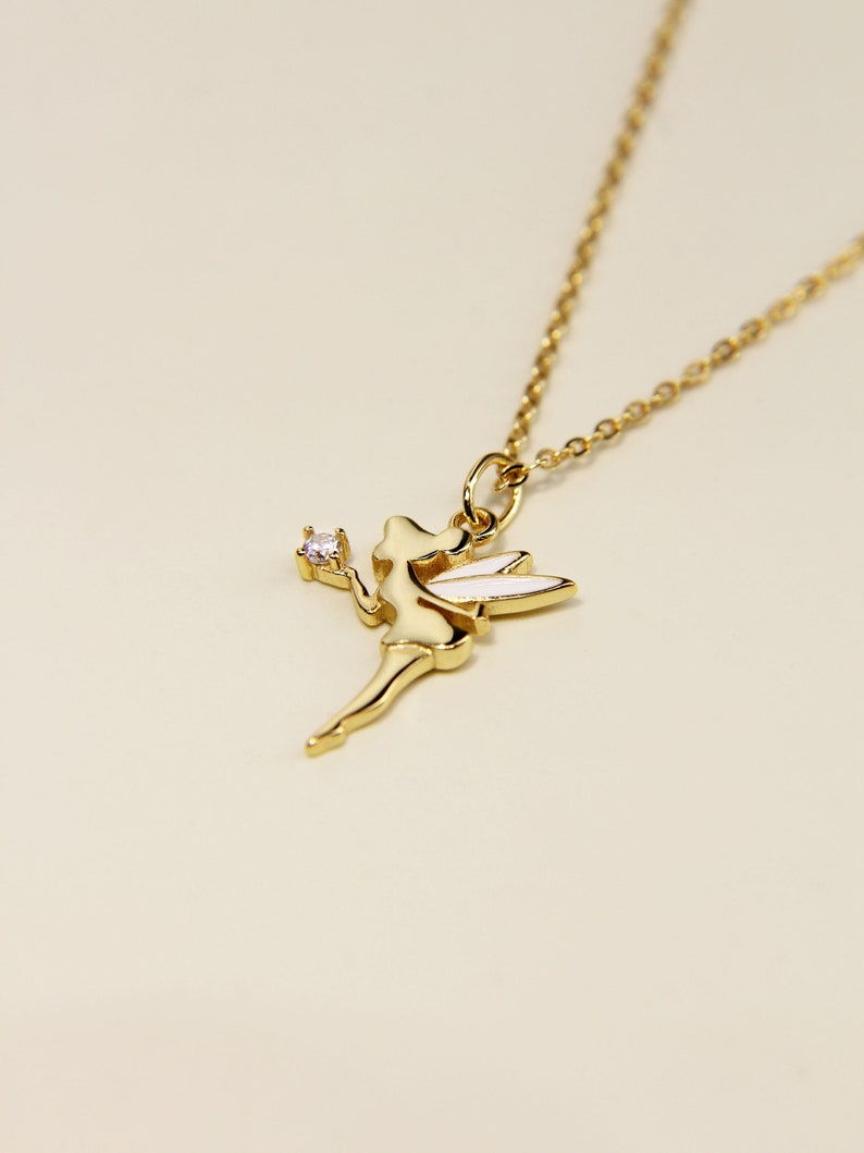 Fairy Necklace Neverland Tinkerbell Necklace Fairytale Diamond Jewelry ...
