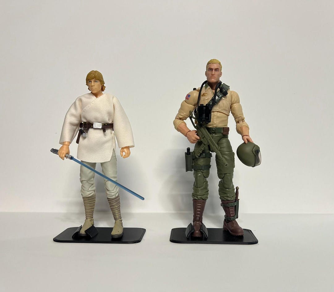 3D Printed Figure Stands – 6" 1/12 Scale, 10-pack Star Wars Black ...