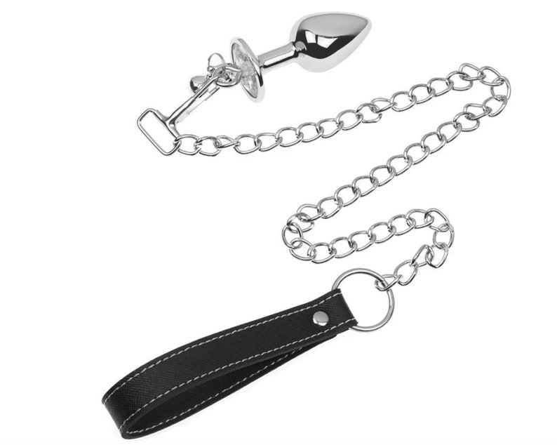 Anal Plug Jeweled On Leash Bdsm Bondage And Adult Fun Sex Toy Mature Etsy Israel