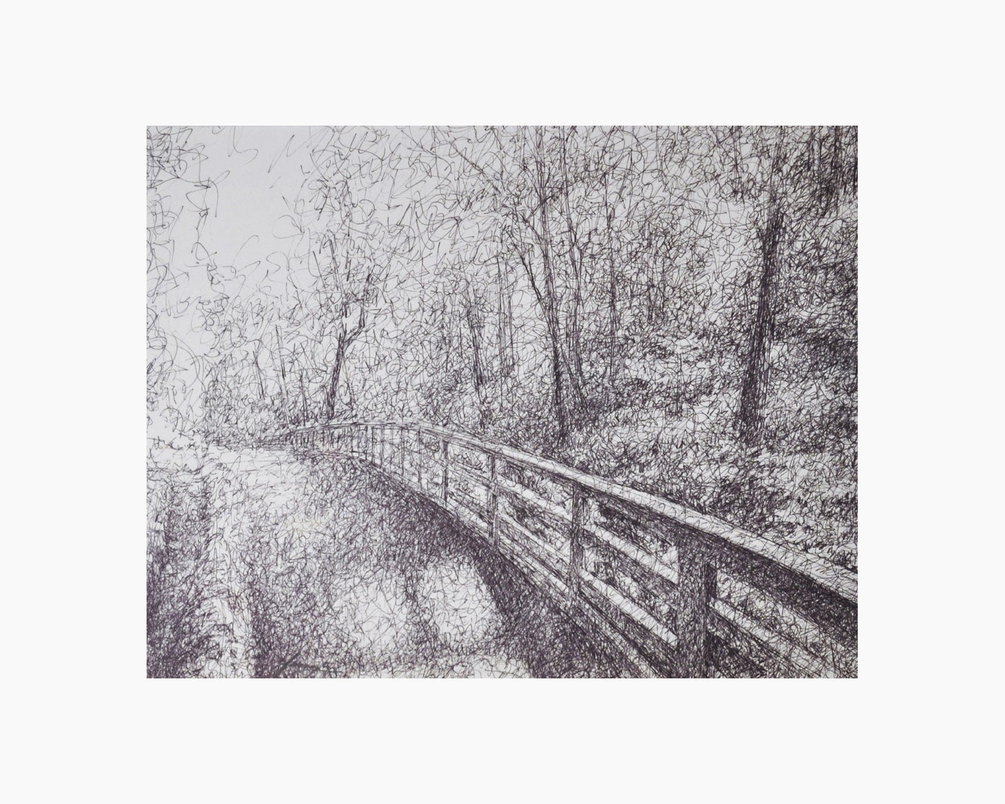 Pen and Ink Drawing Original, Landscape - Etsy