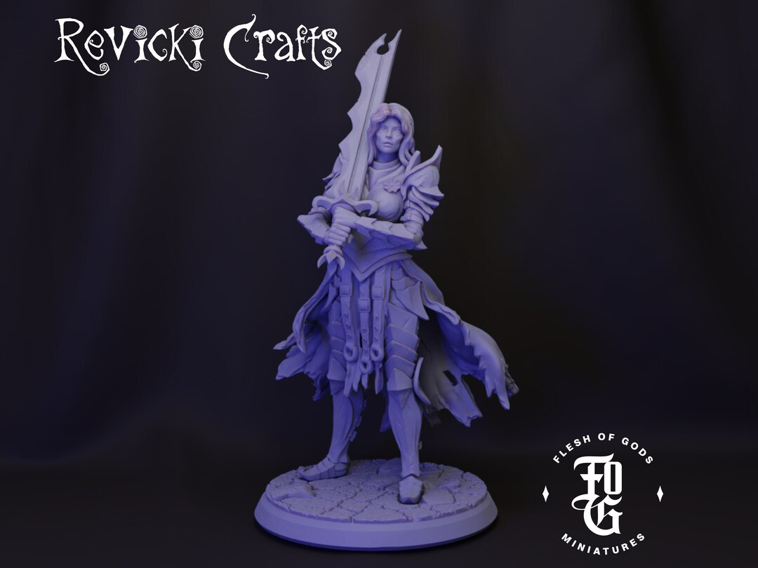 Female Abyssal Knight Fey Swordsman Two-handed Nature - Etsy