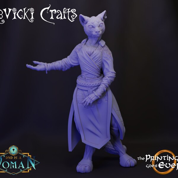 Tabaxi Miniature Monk Female - Etsy
